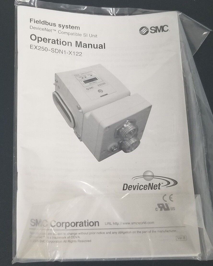 NEW OPERATION MANUAL FOR SMC EX250-SDN1-X122 DEVICENET SERIAL INTERFAC ...