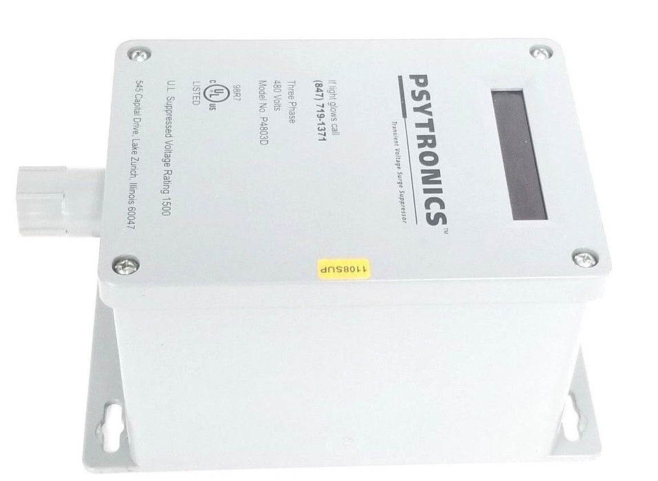 PSYTRONICS P4803D TRANSIENT VOLTAGE SURGE SUPPRESSOR 480 VOLTS THREE P ...