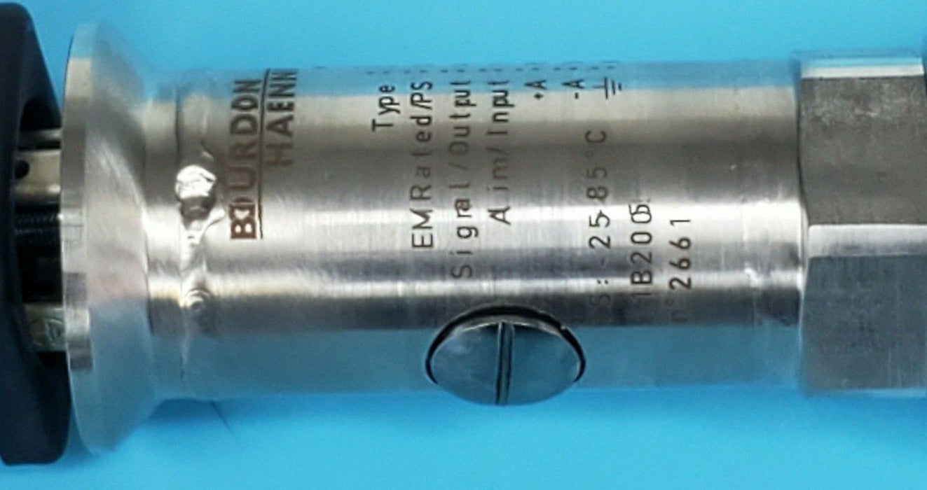 NEW BOURDON HAENNI TYPE: E933 PRESSURE TRANSMITTER 0-4 BAR 4-20mA 11-4 — PremiumPLC