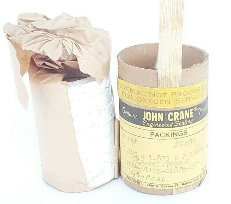 JOHN CRANE C1045 MECHANICAL PACKING 1.125x1.875x7 RINGS C1045-01125-01 ...