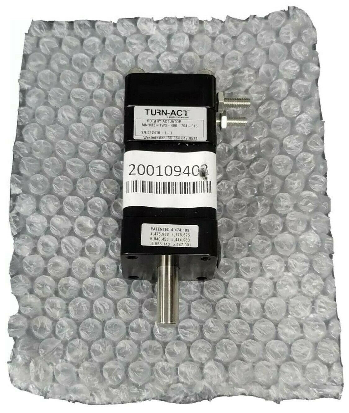NEW TURN-ACT 032-1W3-400-704-E15 ROTARY ACTUATOR 0321W3400704E15 ...