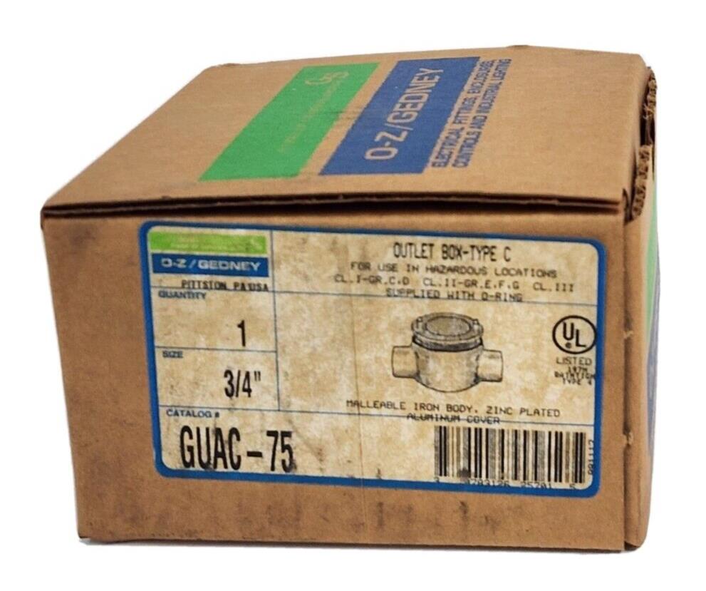 NEW O-Z/GEDNEY GUAC-75 / GUAC75 3/4'' EXPLOSION PROOF OUTLET BOX TYPE ...