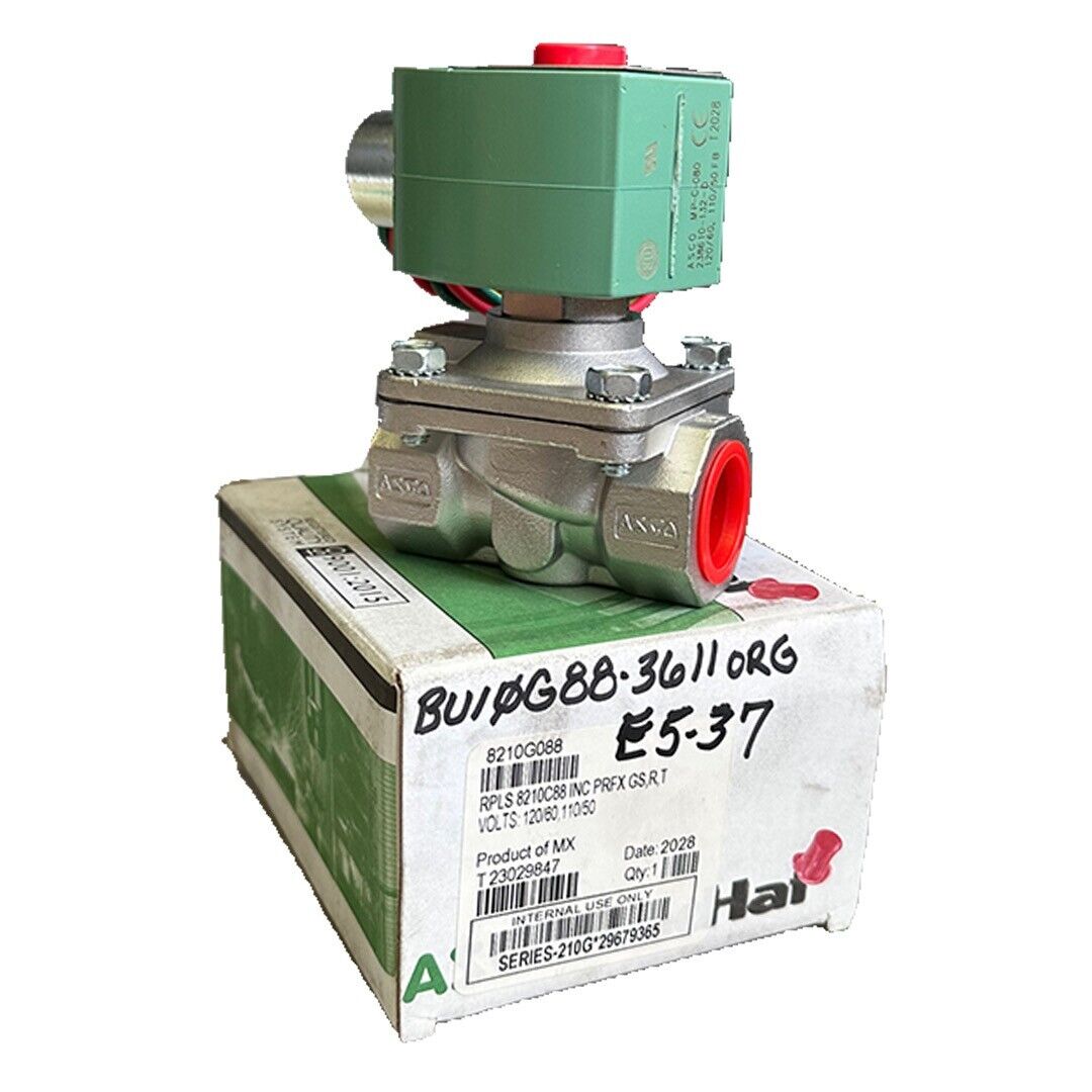 NEW ASCO 8210G088 Red-Hat II SOLENOID VALVE SERIES 210G 50/60Hz 110/12 ...