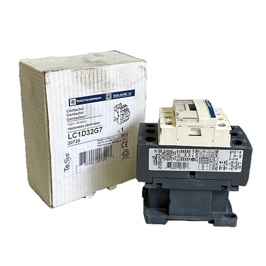 NEW TELEMECANIQUE SQUARE-D LC1D32G7 CONTACTOR 120V 50/60Hz 15kW/400V 2 ...