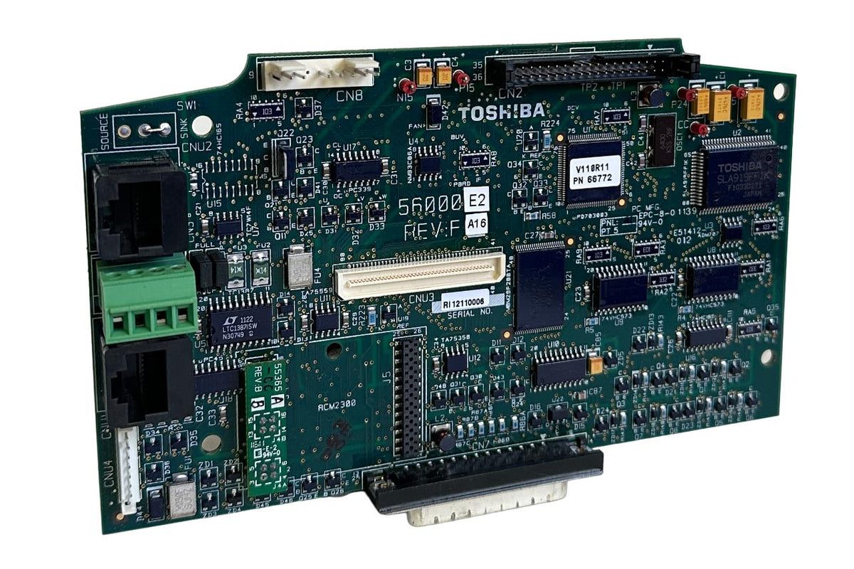 TOSHIBA 56000E2 / 56000 DRIVE CONTROL BOARD Rev. F A16 V110R11 PN 6677 ...