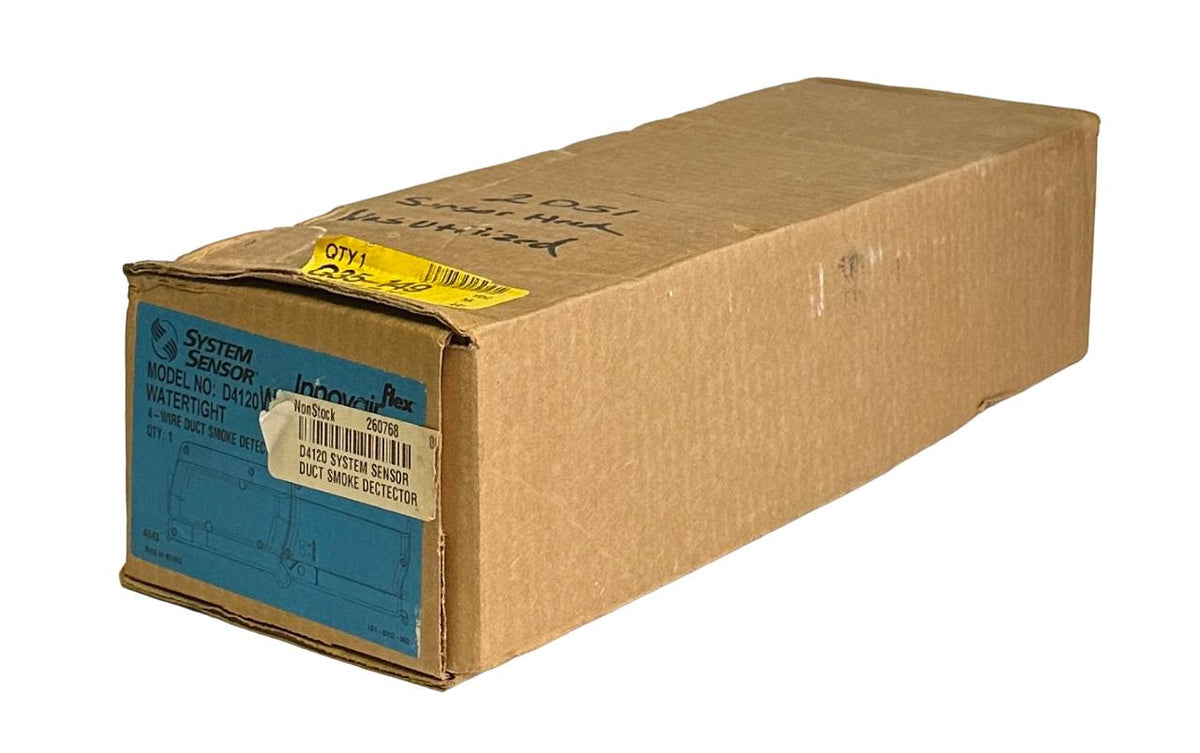 NEW SYSTEM SENSOR D4120W 4-WIRE DUCT SMOKE DETECTOR *MISSING SENSOR HE ...