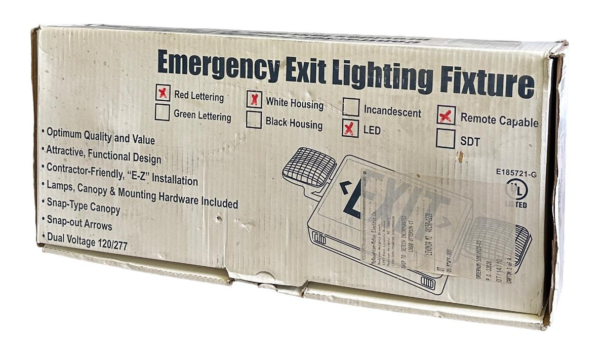 NEW EMERGENCY EXIT LIGHTING FIXTURE TXFCXTEU2RW2RC LED REMOTE CAPABLE ...