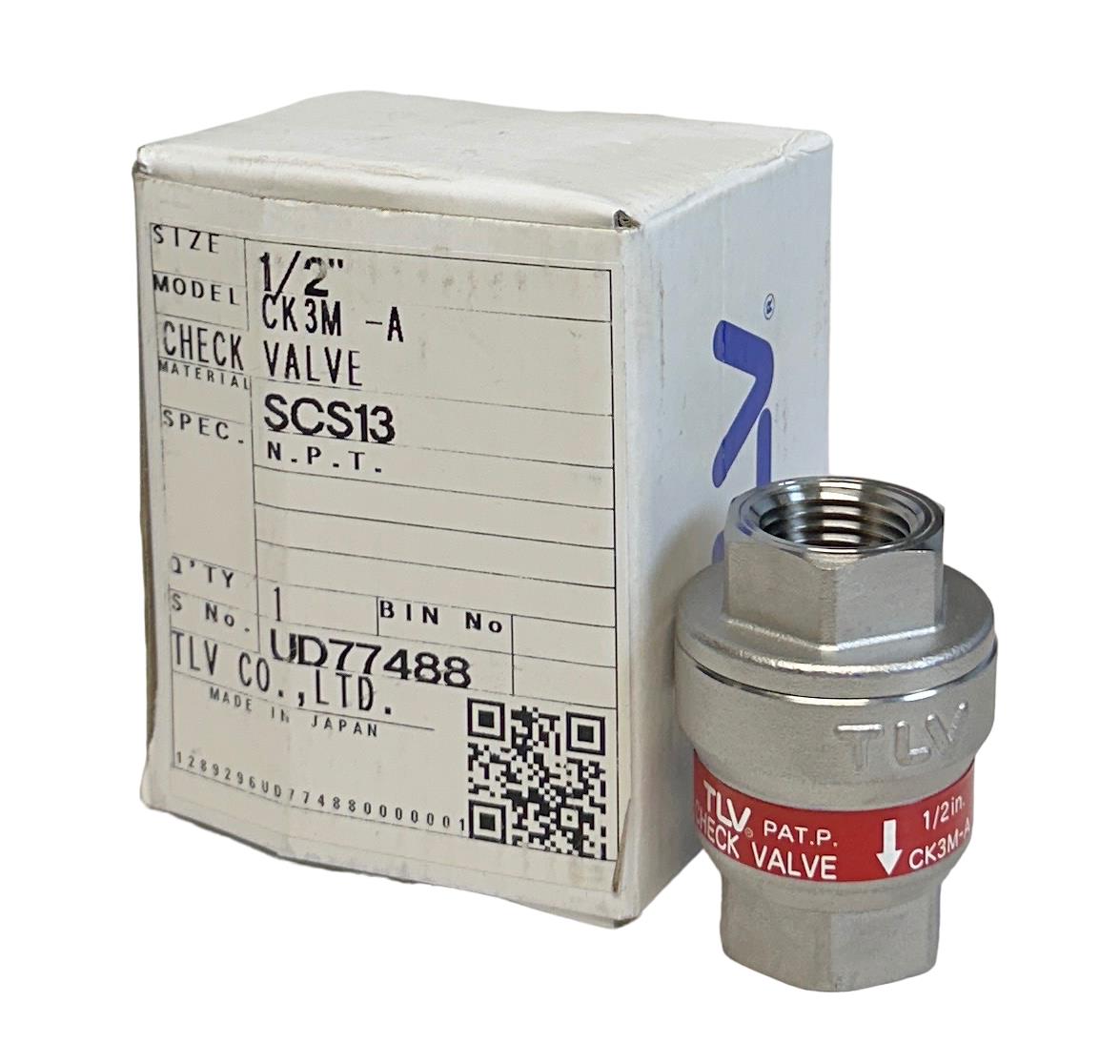 NEW TLV MODEL CK3M-A / CK3MA CHECK VALVE 1/2'' SCS13 NSMP — PremiumPLC