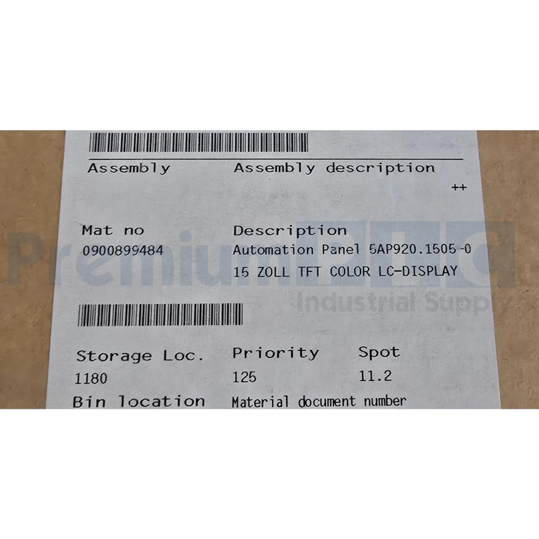 KRONES iPanel B&R 5AP920.1505-K16 5P90:KRONES-01 15" TFT DISPLAY 09008 ...