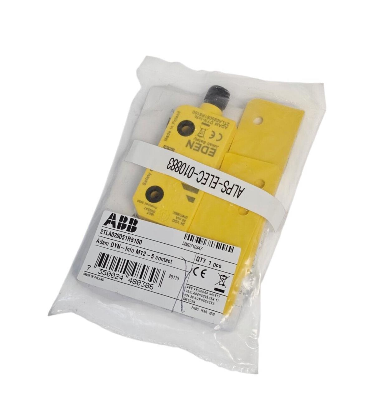 NEW ABB 2TLA020051R5100 NON-CONTACT SAFETY SENSOR ADAM DYN-INFO M12-5 ...