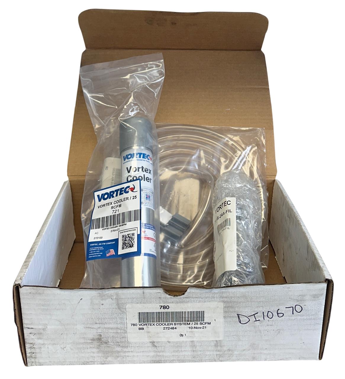 VORTEC 780 VORTEX COOLER SYSTEM / 25 SCFM 272484 TUBING / FILTER / COO ...