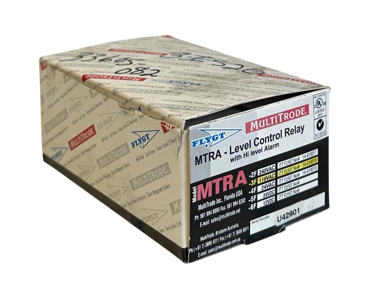 FLYGT MTRA-3 / MTRA-3F MULTITRODE MTRA LEVEL CONTROL RELAY 110VAC 14-4 ...