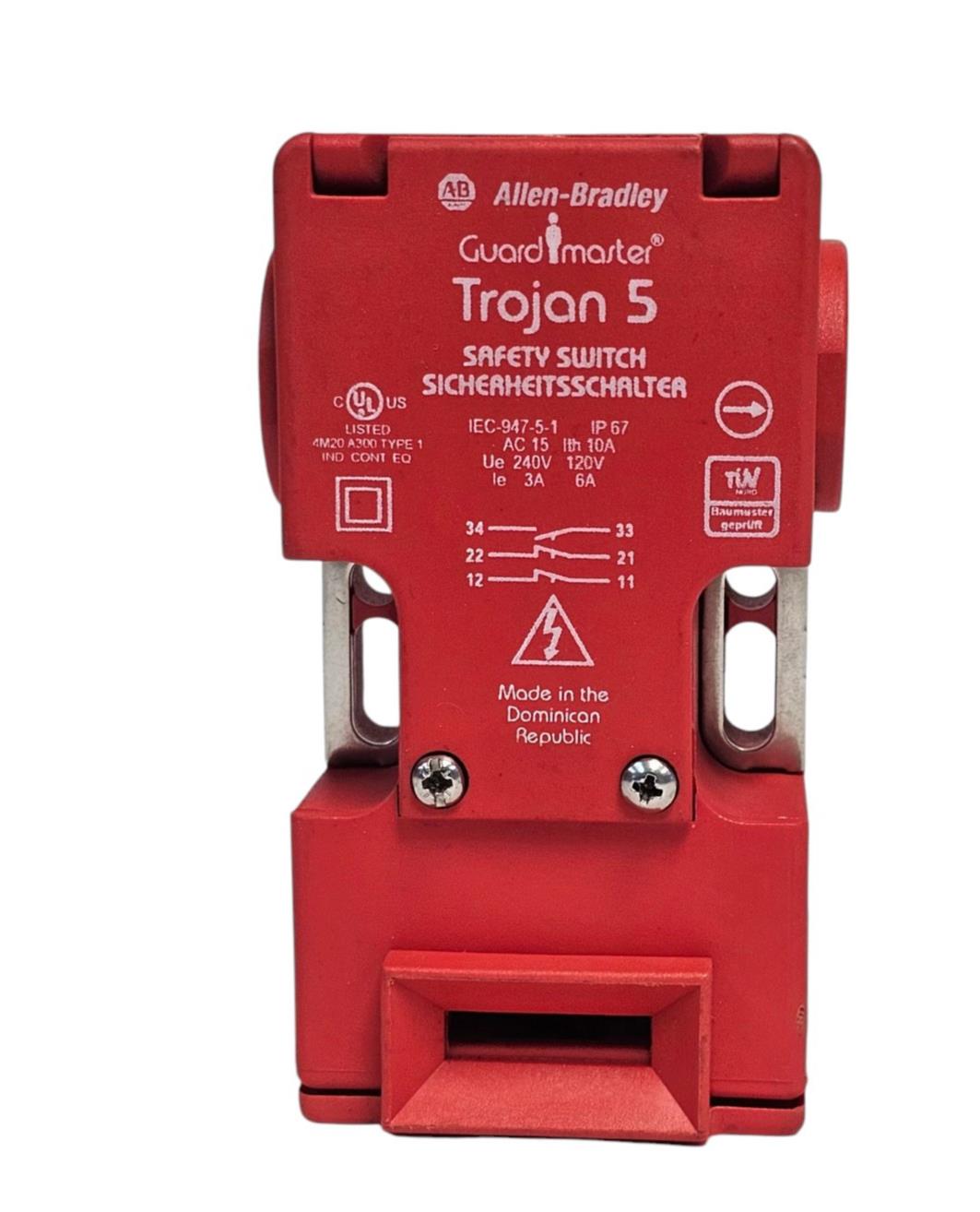 ALLEN BRADLEY 440K-T11207 GUARDMASTER TROJAN 5 SAFETY SWITCH SER. B, 4 ...