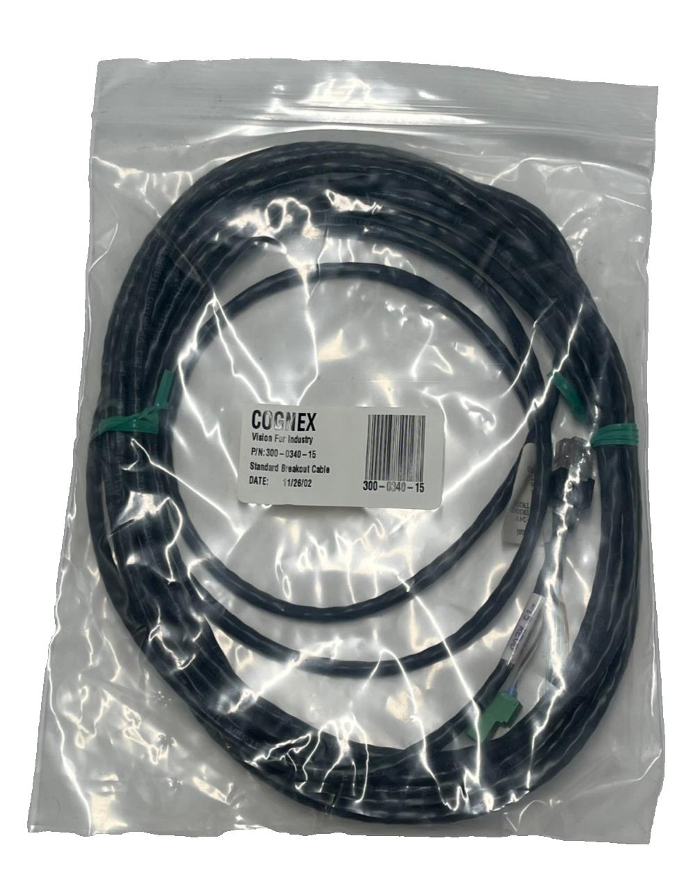 Cognex 300-0340-15 Standard Breakout Cable 15ft In-Sight 1000, NSMP ...